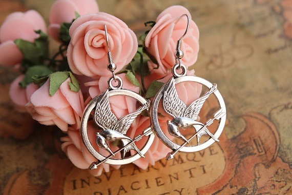 HUNGER GAMES Retro Style Earrings Inspired Mockingjay Earrings | Wish