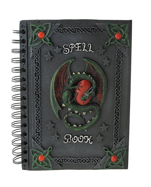 Comb Bound Dragon Spell Book Journal 50 Unlined Pages | Wish