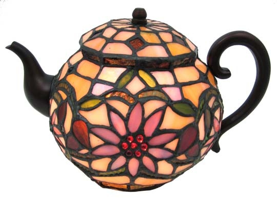 Stained Glass Teapot Accent Lamp Tea Pot Kettle | Wish