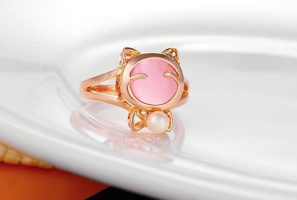 Pink Cat Ring; Size 8 | Wish