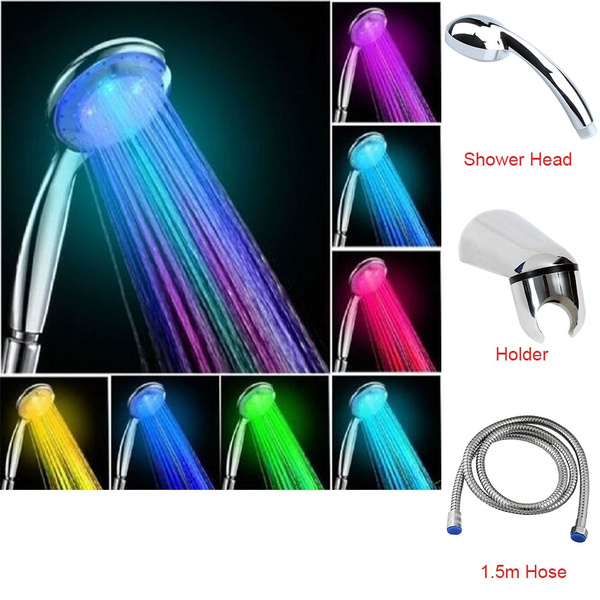7 Color Changing Led Shower Head and Accessories | Wish