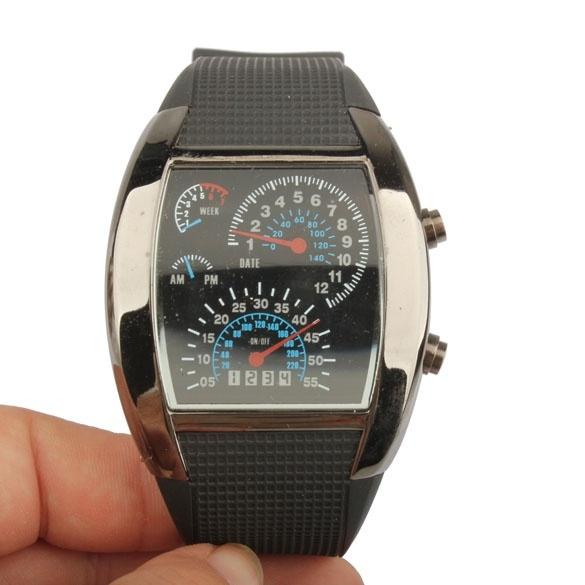 Best Watches LED Digital Light Binary Matrix Aviation Men Sport Black ...