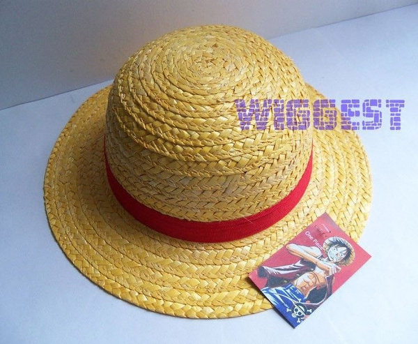One Piece Monkey D Luffy Straw Hat Pirate Yellow Cap Cosplay Handmade ...