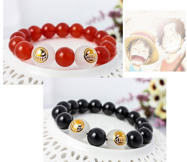 Anime One Piece Crystal Bracelet Wristband Portgas D Luffy Ace ...