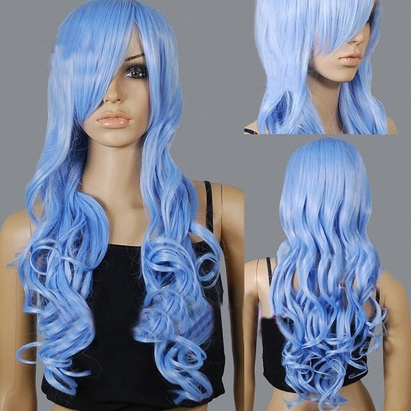 Water blue air volume/lolita/MOE niang maid Japanese wig/ciel 80CM ...