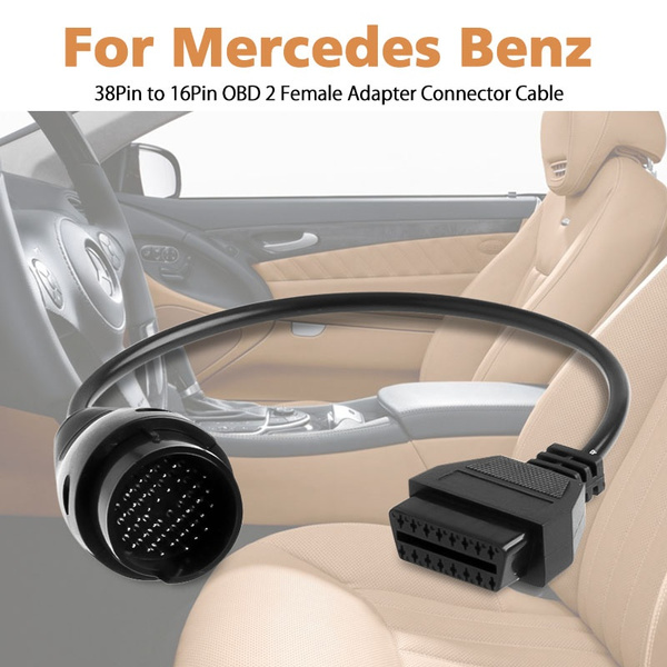 38Pin to 16Pin OBD 2 OBD2 Female Adapter Connector Cable Car ...