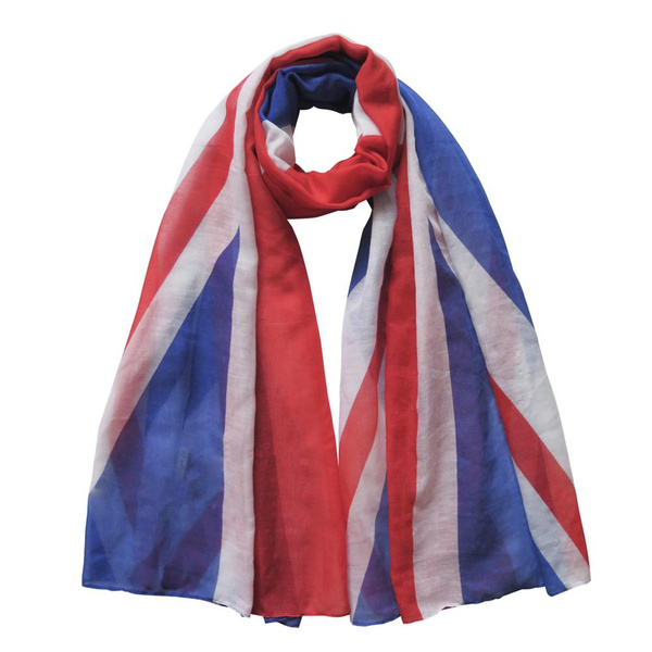 Union Jack UK Flag Print Women's Scarf Shawl Wrap Lightweight for All ...