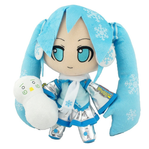 Vocaloid Snow Hatsune Miku Stuffed Plush Toy Doll with Snowman | Wish