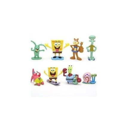 Spongebob SquarePants 8 Piece Play Set with 8 SpongeBob Figures ...