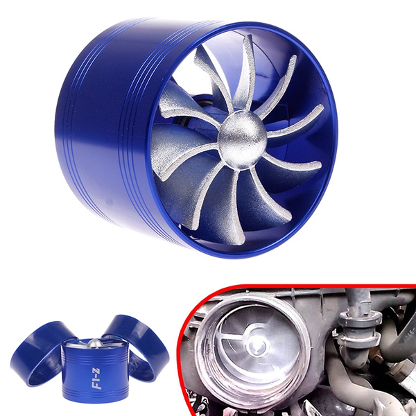 F1-Z Single Fan Air Intake Supercharger Turbo Turbine Fuel Gas Saver ...