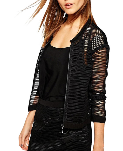 Slim Fit Mesh Jacket | Wish