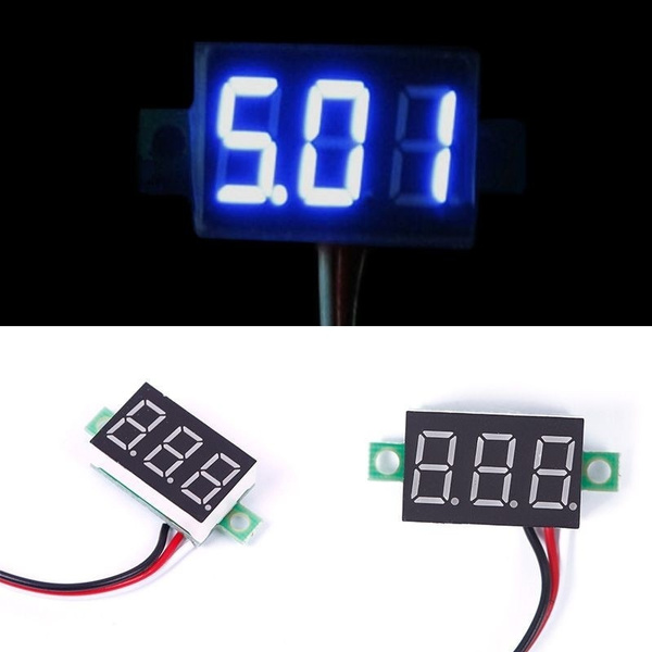 1/3 PCS Blue Yellow Red Mini 0-30V Blue LED Display 3-Digital Voltage ...