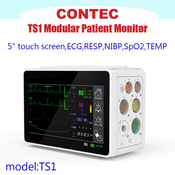 Patient Monitor ICU Vital Signs ECG,NIBP,SPO2,PR,RESP,TEMP 5" CONTEC ...
