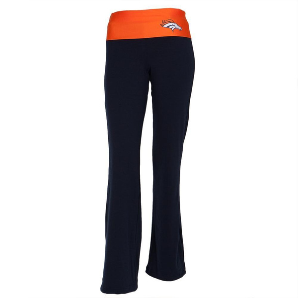 Denver Broncos - Flip Down Waistband Logo Juniors Yoga Pants - Large ...