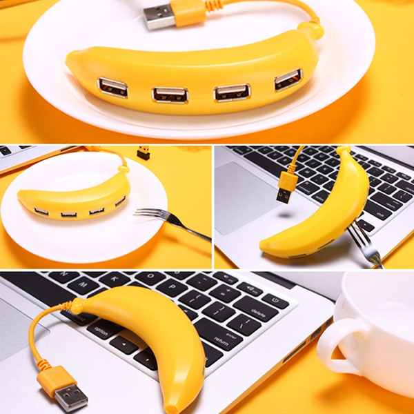 【ECOLA】-4 port Banana USB 2.0 Hubs | Wish