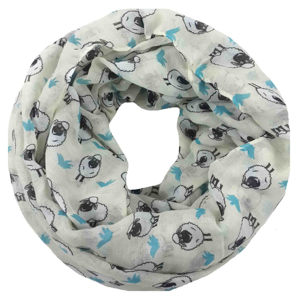 Sheep Print Infinity Loop Scarf for Women Lightweight | Wish