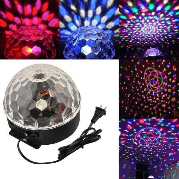 Disco Stage Lighting 6x LED RGB Crystal Ball Effect Laser +Remote ...
