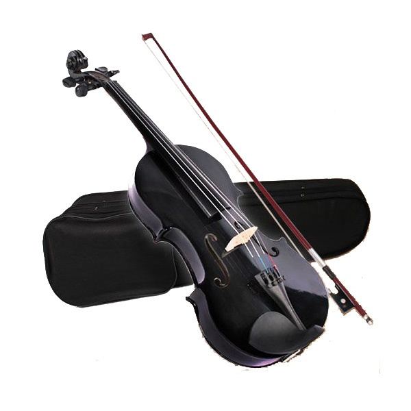 4/4 Full Size Acoustic Violin Fiddle Black With Case Bow Rosin Black ...