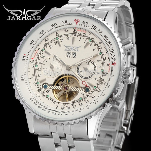 JARGAR JAG034M4S1 Automatic Wristwatch Silver Watch with Stainless ...