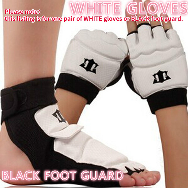 1 Pair Taekwondo Kickboxing Foot Guard/Gloves TKD Boxing Protector WTF ...