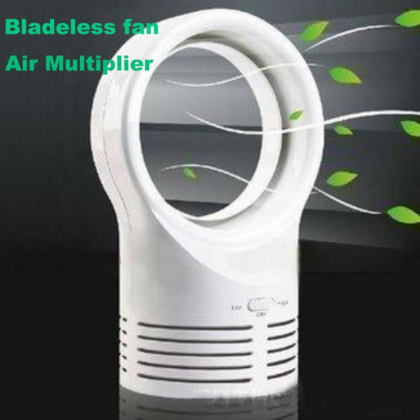 Green Portable USB Desktop Bladeless Safety Cooling Cooler Fan No Leaf ...