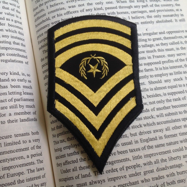 2 PCS US Army Command Sergeant Major E-9 Class A Rank Hook & Loop PATCH ...