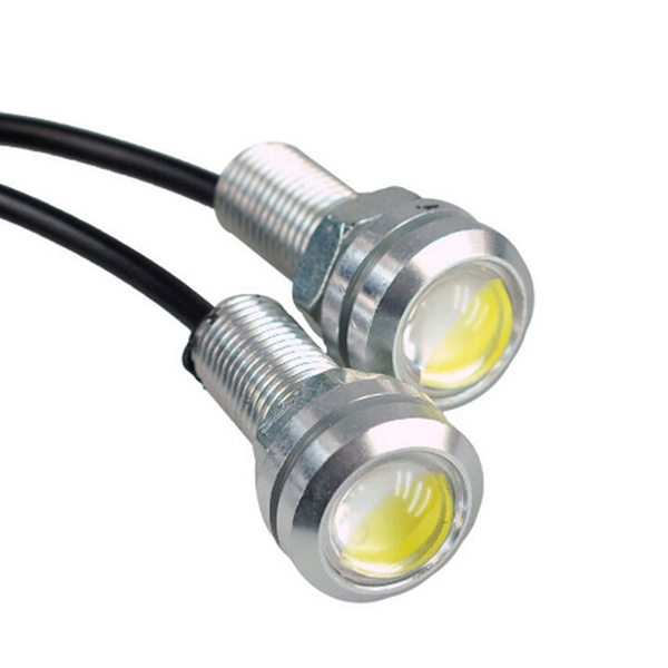 2 x 9W LED Eagle Eye White Light Daytime Running DRL Tail Backup Car ...