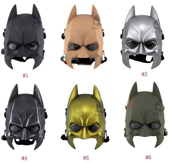 Batman Full Face masquerade Mask Airsoft Paintball Halloween Party CS ...