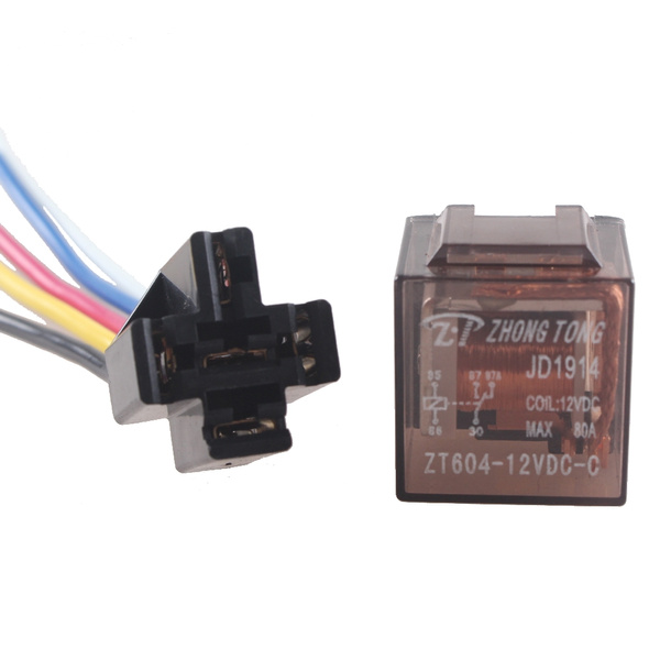 Car Truck Auto 12V 80A 80 AMP SPDT Relay Relays 5 Pin 5P & Socket 5 ...