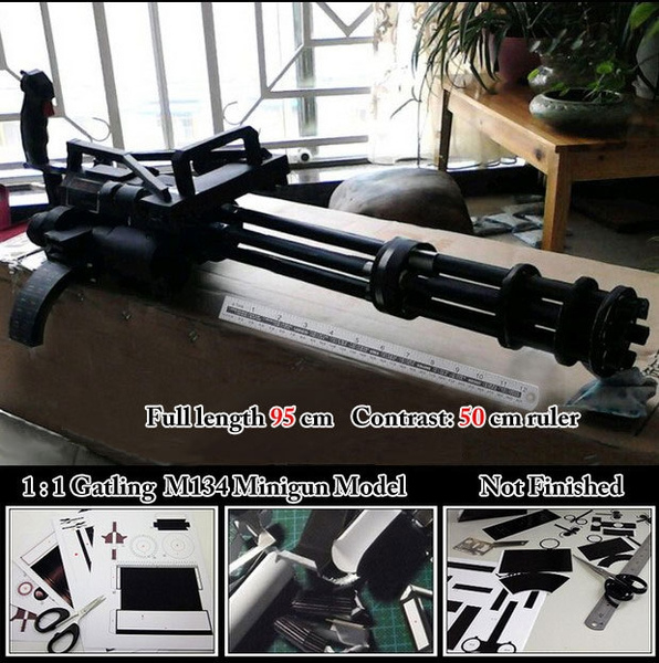 Gatling M134 minigun 3D paper model DIY Cosplay Weapons Paper model Toy ...
