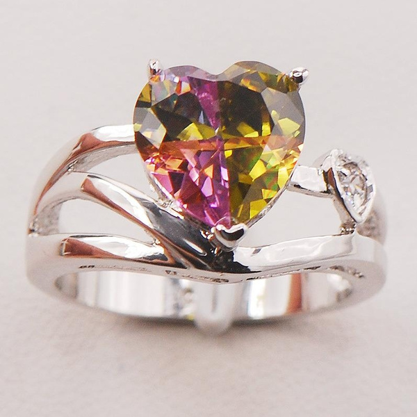 Rainbow Topaz 925 Sterling Silver Fashion Ring Size 6 7 8 9 10 F725 | Wish