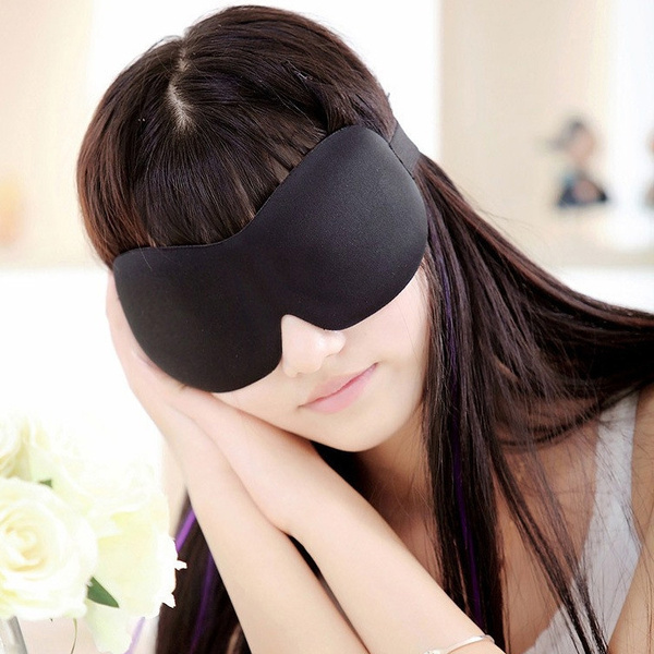 1 pcs Sleeping Eye Mask Blindfold with Earplugs Shade Travel Sleep Aid ...