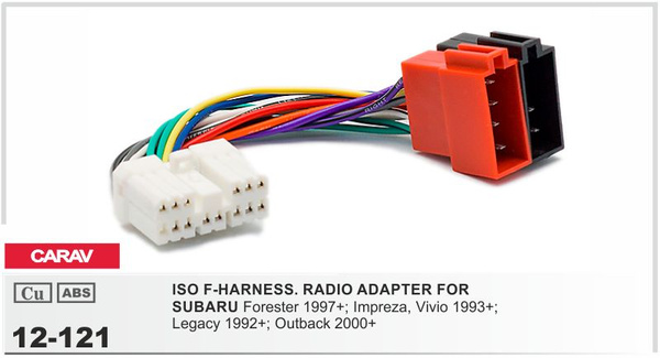 CARAV12-121 Car ISO Radio Plug for SUBARU Stereo Wiring F-Harness Wire ...