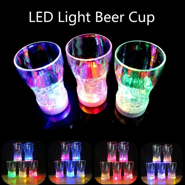 Creative Colorful LED Beer Cup Flash Light Shot Drink Glass Bar KTV ...