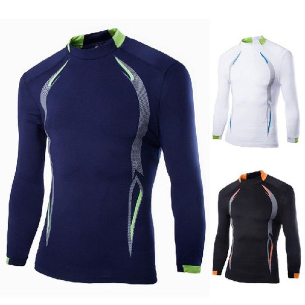 NEW Men's Quick Dry Sport USA Tops Man Elastic Long Sleeve Wicking ...