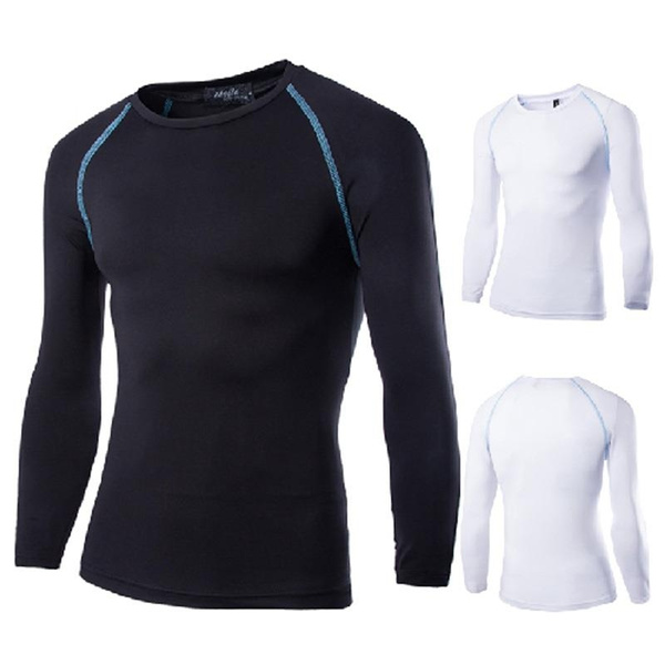 NEW Men's Quick Dry Sport USA Tops Man Elastic Long Sleeve Wicking ...