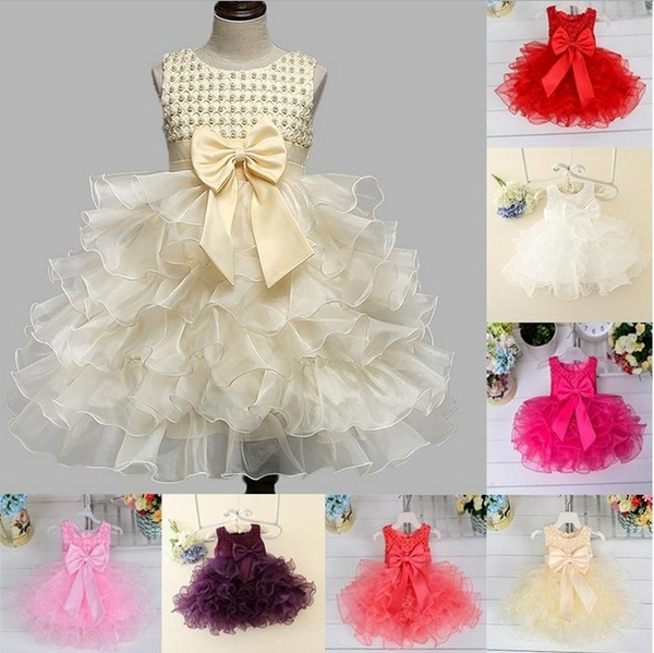 iEFiEL Princess Baby Girls Toddler Lace Tutu Beading Dress Layered ...