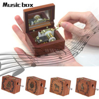New Arrival Retro Wooden Musical Box Hand Crank Music Box Exquisite ...