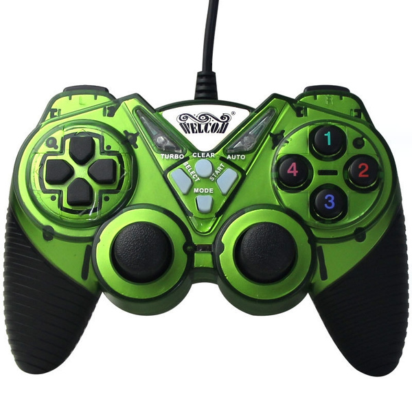 New Wired USB PC Computer Shock Gamepad Controller Joystick Joypad Game ...