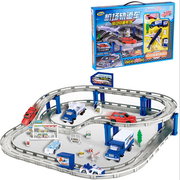 Airport Set 1:64 alloy electric rail car toy car model children's toys ...