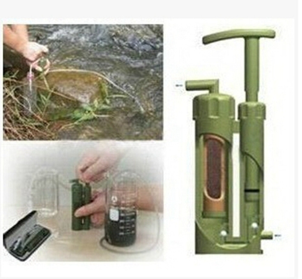 Portable Camping Mini Water Purifier Clarifier Soldier Military Water ...