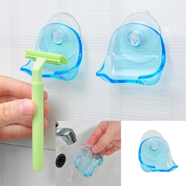 Plastic super suction cup bathroom razor holder | Wish