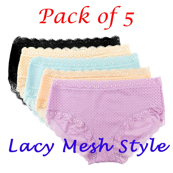Sexy Lace Underwear Low Waist Bud Silk Lingerie Cotton Panties No