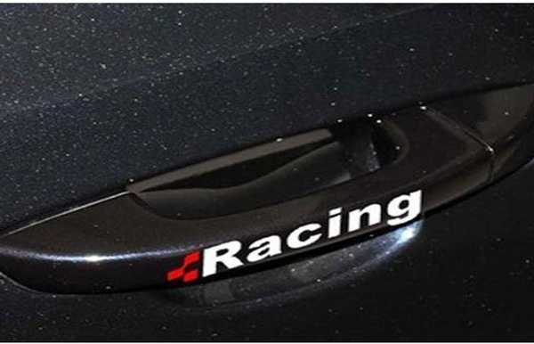 4 PC/lot Racing Car Stickers Reflective Material Door Handle Car Decals ...
