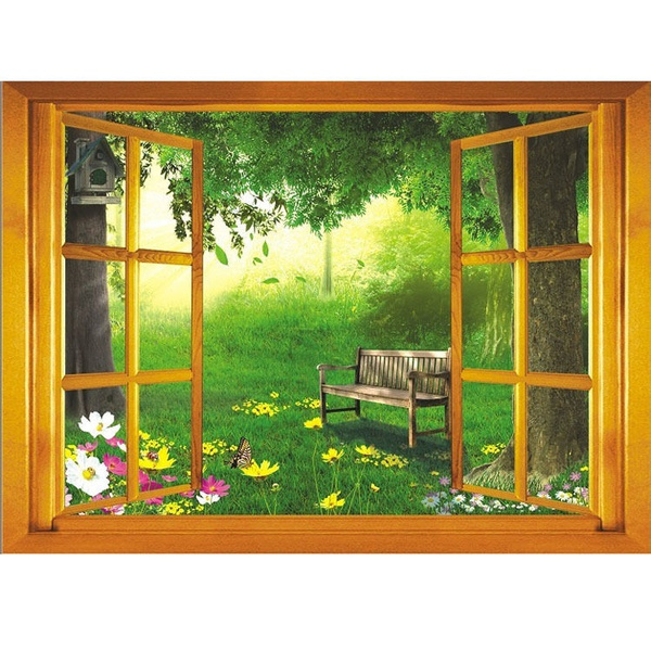 3D Window View Removable Tree Wall Sticker Quotes Art Vinyl Decal Decor ...