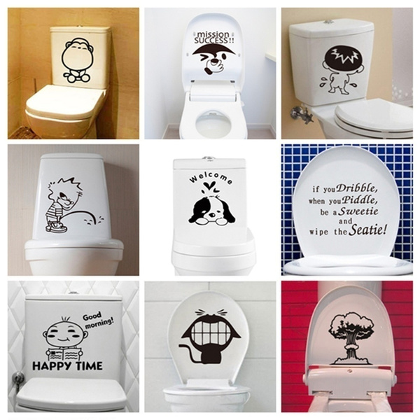 Fashion 1Pcs DIY Home Decoration Wall Decal Funny Bathroom Stickers ...