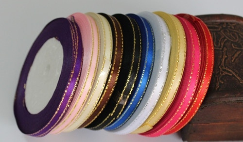 Gold Rimmed Colorful Stain Ribbons | Wish
