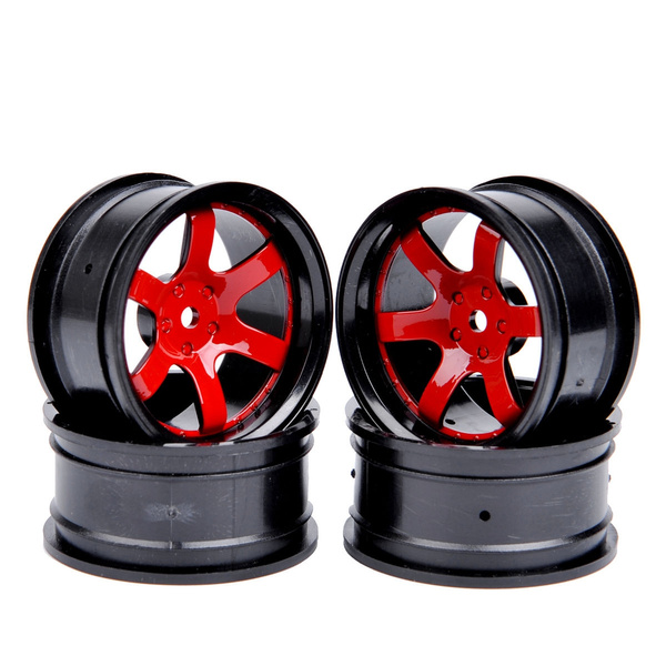 Red 4PCS Set Wheel Rims Fit HPI RC 1:10 On/Off-Road Racing Model Car ...