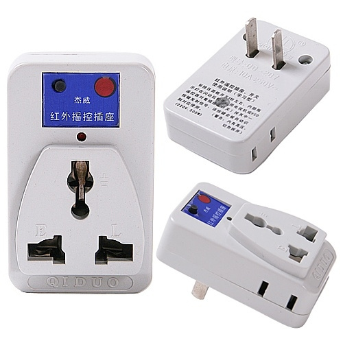 New IR Infrared Power Adapter Remote Control AC Power Socket Outlet ...