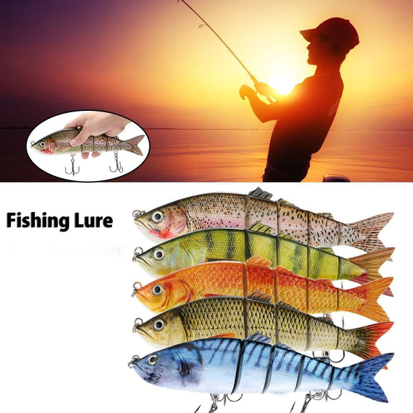 8.5" Life Like Hard Bait Multi Jointed Segmented Section Fishing Lure ...